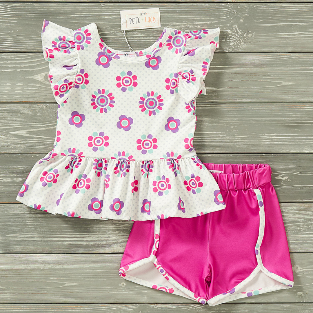 Pete + Lucy Oh My Sunshine 2 piece short set | Blueline Designs